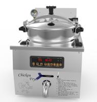 China Digital Panel 16L 3KW 220V/110V Counter Top Pressure Fryer with 8 PSI Work Pressure and 10-Minute Cooking Cycle for sale