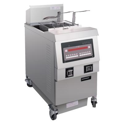 China Gas Heating 220V Digital Computer Panel Deep Fryer - 25L Capacity, 50,000 BTU/H Efficiency with Auto Filtration System for sale