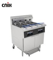 China Professional 4-Tank 28KW Electric Chips Fryer with Touchscreen Control - 13L Capacity per Tank for sale