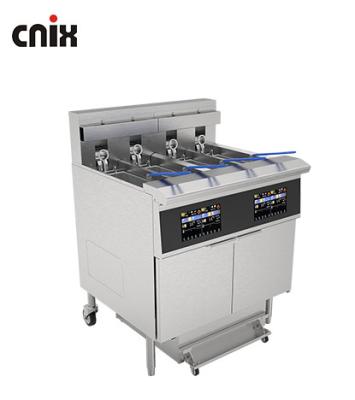 China Professional 4-Tank 28KW Electric Chips Fryer with Touchscreen Control - 13L Capacity per Tank for sale