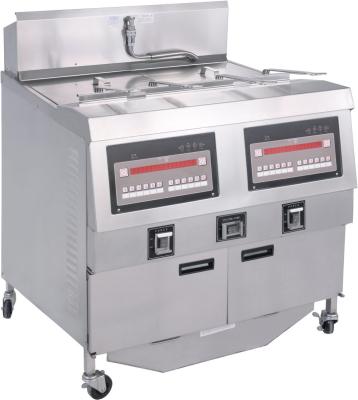 China OFE-322 Electric Digital Deep Fryer with Oil Filtration - 2 Pots, 4 Baskets, 25L Capacity Each Pot for sale