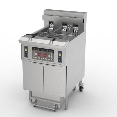 China OFE-239 Electric Deep Fryer with Oil Filter System - 21.5L + 11.6L Dual Tanks, 21.4kW Power, 380V Triple Phase for sale