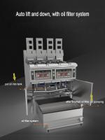 China OFE-H413 Commercial Electric Open Fryer 4 Pots 52L Capacity with Digital LCD Panel and Auto Lift System for sale