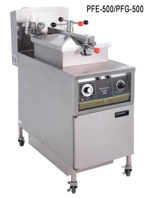 China PFG-500 50,000 BTU Gas Pressure Fryer with Auto Oil Filtration - 25L Capacity Commercial Chicken Fryer for sale