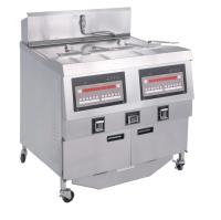 China 220V Digital Computer Panel Deep Fryer with 2 Pots 4 Baskets and Auto Filtration System 50L Capacity for sale