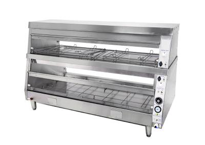 China Horizontal Two Layer 220V KFC Style Warming Showcase for Commercial Food Display for sale