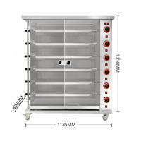 China Commercial Electric & Gas Chicken Roaster Rotisserie Grill Machine with 360° Rotation and Temperature Control for sale