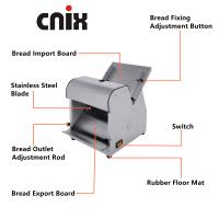 China Electric 220V Table Top Toast Bread Slicer Machine with Adjustable Thickness Control for Commercial Use for sale