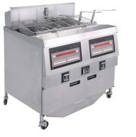 China OFG-322 Digital Computer Panel Gas Deep Fryer - 2 Pots 50L Capacity 50,000 BTU/H Heating Efficiency for sale