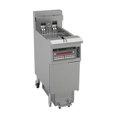 China Two Pots Two Baskets Electric Oil Open Fryer With Oil Filtration for sale