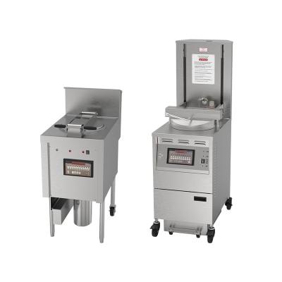 China CNIX-1800E Electric 12KW 380V 28L Pressure Fryer with Auto Oil Filtration System for sale