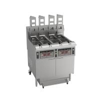 China OFE-H413 Auto Lift 4 Pots 4 Baskets Digital Computer Panel With Oil Filter System 28kw Electric&Gas Open Deep Fryer for sale