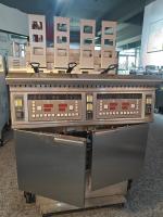 China OFE-H413 Auto Lift 4 Pots 4 Baskets Digital Computer Panel With Oil Filter System 28kw Electric&Gas Open Deep Fryer for sale