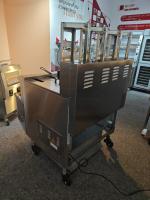 China OFE-H413 Auto Lift 4 Pots 4 Baskets Digital Computer Panel With Oil Filter System 28kw Electric&Gas Open Deep Fryer for sale