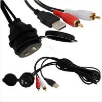 China 1 M Waterproof Dash Mount USB Aux Extension Cable / car usb aux Panel Mount Cables for sale
