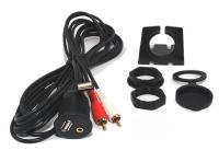 China 1 M Waterproof Dash Mount USB Aux Extension Cable / car usb aux Panel Mount Cables for sale