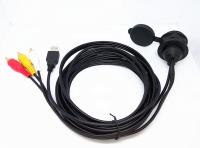 China 6 Ft USB Extension Data Cable Audio Video Flush Mount Set For Car Dashboard for sale
