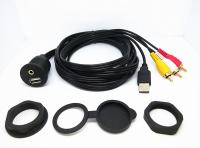 China 6 Ft USB Extension Data Cable Audio Video Flush Mount Set For Car Dashboard for sale