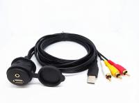China 6 Ft USB Extension Data Cable Audio Video Flush Mount Set For Car Dashboard for sale