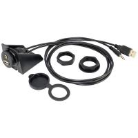 China Bike Car Aux Data Transfer Cable Compatible With Stereo 3.5 mm USB Input for sale