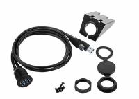 China Black Color Convenient USB Data Cable Flush Mount Components Applied Marine for sale