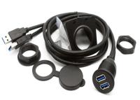 China Black Color Convenient USB Data Cable Flush Mount Components Applied Marine for sale