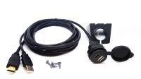 China Durable 1 Meter flush mount usb and hdmi Car Audio Cable 5 M Ohms Insulation Resistance OEM Design for sale