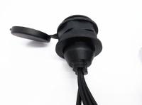 China Copper Cable Conductor usb and 3RCA Car dashboard Usb Data Cable Custom Length With Mounting Panel for sale