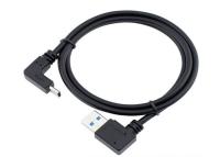 China 1 M 90 Degree Left Angled USB 3.1 Cable Durable Braided Nylon Material Multi Color for sale