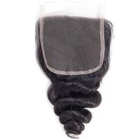 China Human Hair Extension 4x4 Glueless Lace Closure Short Loose Wave Wig Remy Hair Grade for sale
