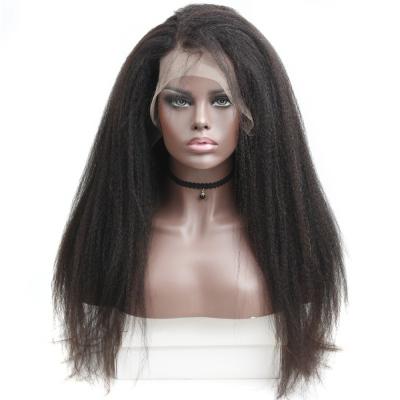 China Top Hair Lace Front Kinky Straight Human Hair Wigs 360 Full Lace Wig for sale