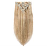 China Effortless Style 100% Human Hair Seamless Clip In Extensions 0.2kg for B2B for sale