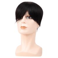 China Half Man Made Processing Technic 2022 Fashionable Toupee For Men With Brazilian Hair for sale