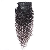 China Design Full Cuticle Human Hair Clip In Extensions with French Curl Style and Popular Design for sale
