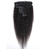 China 100% Human Hair Clip In Extensions Good Kinky Straight Natural Hair Extension for sale