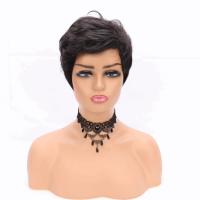 China 1B/Natural Color Lace Front Wigs Best Prices Vendor Pixie Cut Short Human Hair Wig for sale