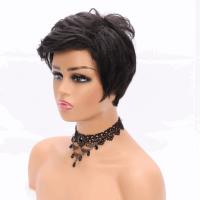 China 1B/Natural Color Lace Front Wigs Best Prices Vendor Pixie Cut Short Human Hair Wig for sale