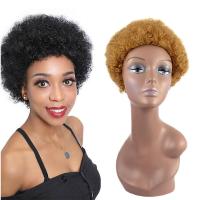 China Upgrade Your Style with Our Short Afro Wig Full Cuticle 180% Density Curly Pixie Cut for sale