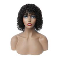 China Upgrade Your Style with Our Short Afro Wig Full Cuticle 180% Density Curly Pixie Cut for sale