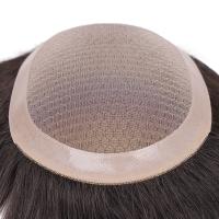 China 100% Virgin Human Hair Full Lace Toupee For Man With Mono Mesh And Lace Base Material for sale