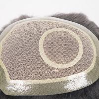 China 100% Virgin Human Hair Full Lace Toupee For Man With Mono Mesh And Lace Base Material for sale