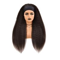 China Swiss Lace Base Material Remy Hair Grade Human Straight Hair Headband Wig for Black Women for sale