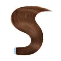 China Double Drawn Invisible Skin Weft Seamless Remy Russian Human Hair Tape In Extensions for sale