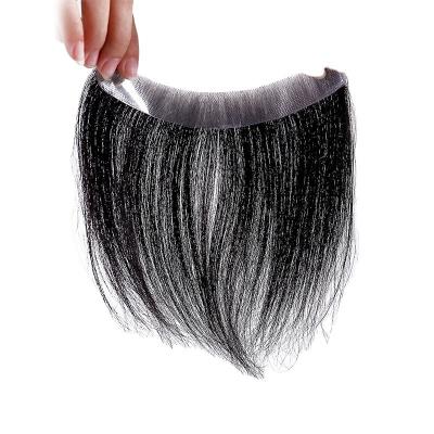 China Full Hand Made Slicked Back Style Hairline 100% Human Hair Replacement Toupee for Men for sale