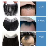 China Full Hand Made Slicked Back Style Hairline 100% Human Hair Replacement Toupee for Men for sale