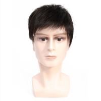 China Left Design Swiss Lace Base Men's Toupee with Thin Skin Openings and 100% Human Hair for sale