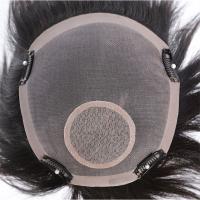 China Left Design Swiss Lace Base Men's Toupee with Thin Skin Openings and 100% Human Hair for sale