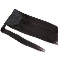 China Remy Hair Brazilian Human Hair Ponytail Extension with Cuticle Aligned Hook And Loop for sale