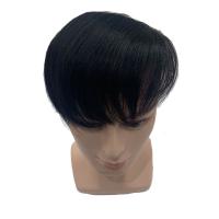 China Natural Color Men's Toupee with Custom Slicked Back Style 100% Human Hair Lace Topper for sale