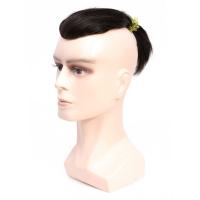 China Light Density Remy Hair Men's Toupee Full Hand Tied Technique Swiss Lace Hair System for sale